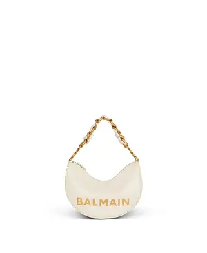 Balmain 1945 Soft Moon Crinkled Calfskin Leather Bag