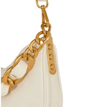 Balmain 1945 Soft Moon Crinkled Calfskin Leather Bag