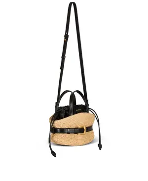 Balmain Shuffle Bag In Raffia