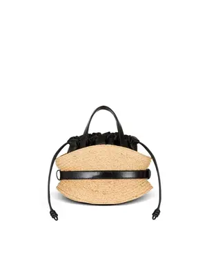 Balmain Shuffle Bag In Raffia