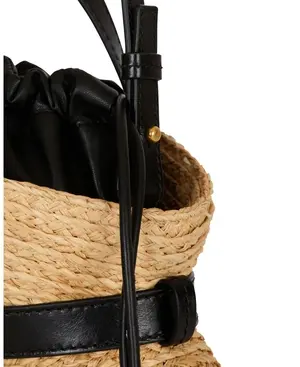 Balmain Shuffle Bag In Raffia