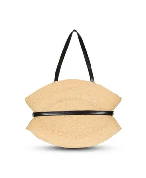 Balmain Shuffle Medium Raffia Bag