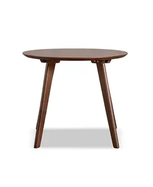 FURNITURE OF AMERICA Beck Round Side Table - Walnut