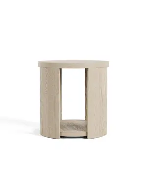 FURNITURE OF AMERICA Piez 1-shelf Round End Table - Oak