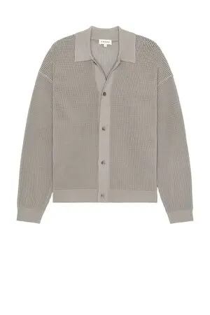 FRAME Open Knit Cardigan - Cloud Grey
