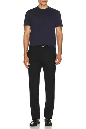 TOM FORD Lyocell Cotton Short Sleeve Crew Neck In Blue - Ocean Cavern