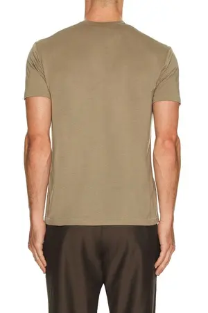 TOM FORD Crew Neck Tee In Olive - Olive Green