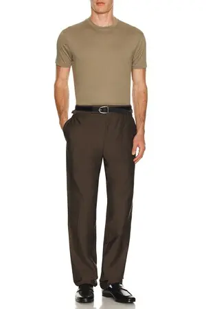 TOM FORD Crew Neck Tee In Olive - Olive Green