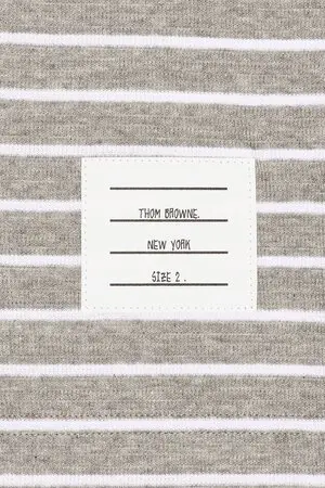 Thom Browne Short Sleeve Pocket Tee In Grey