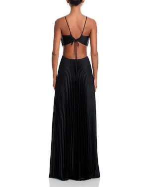 A.L.C. Moira Cutout Halter Dress - Black