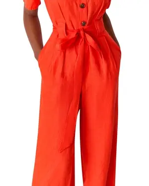 Whistles Petites Linen Jumpsuit