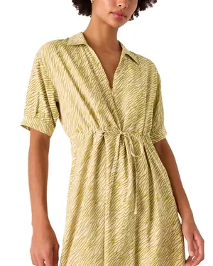 Whistles Petite Tiger Flame Midi Dress