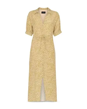 Whistles Petite Tiger Flame Midi Dress