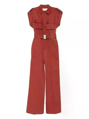 Elie Saab Cotton Jumpsuit - Red