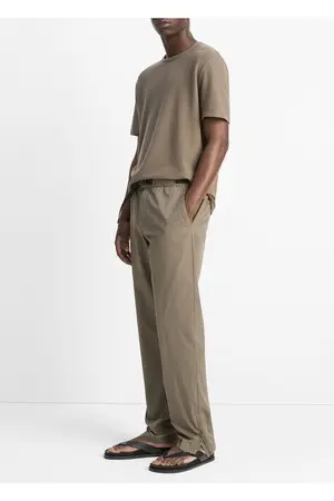 Vince Italian Cotton Ripstop Belted Pant - Natural