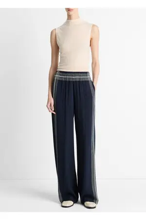 Vince Handkerchief-stripe Pull-on Pant - Blue