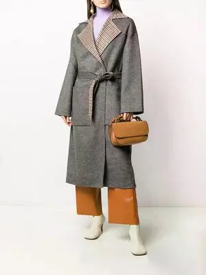 Nanushka Reversible Check Coat