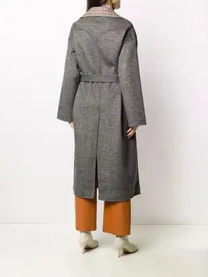 Nanushka Reversible Check Coat