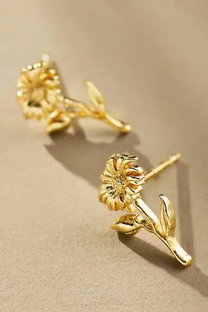 SET & STONES Daisy Stud Earrings - Gold