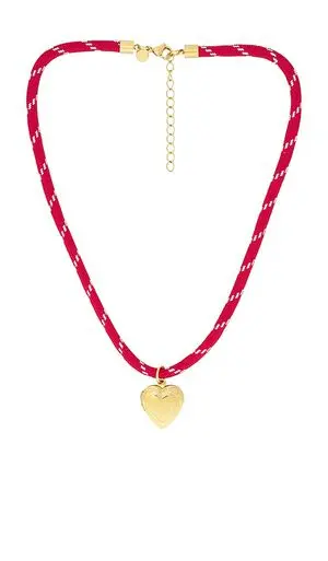 PETIT MOMENTS Locket Charm Paracord Necklace - Red