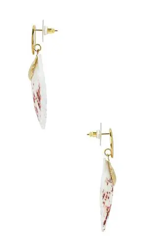 PETIT MOMENTS Embellished Shell Dangle Earrings