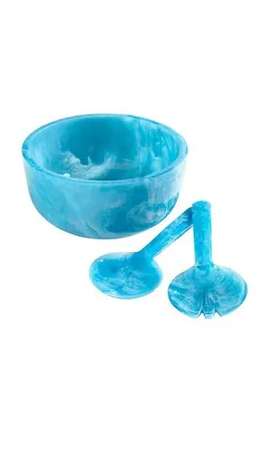 Jonathan Adler Mustique Salad Seving Set In Blue