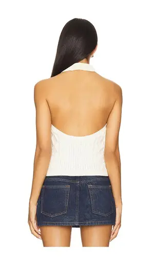 Central Park West Junie Cabled Halter Top