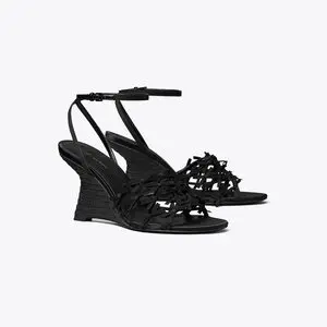Tory Burch Mini Bow Espadrille Wedge - Perfect Black/perfect Black