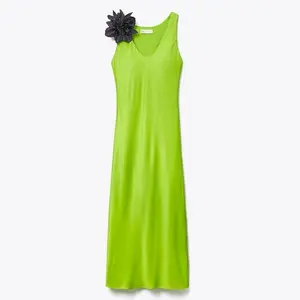 Tory Burch Satin Slip Midi Dress