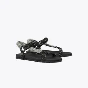 Tory Burch Mellow Trail Rope Sandal - Perfect Black Multi/perfect Black