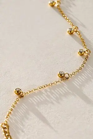 BRENDA GRANDS Dripping Crystal Anklet