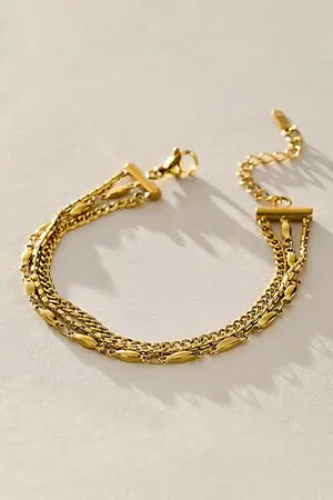 BRENDA GRANDS Triple Anklet Gold