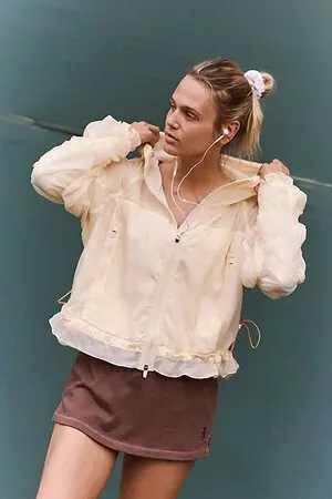 Free People Sheer Bliss Hooded Jacket