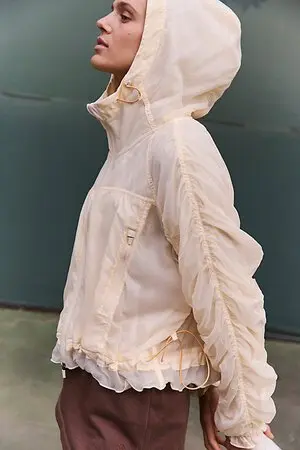 Free People Sheer Bliss Hooded Jacket