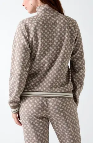 Guess Aggie Full-zip Sweatshirt - Brown