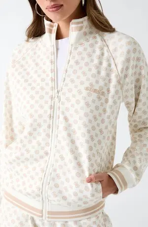 Guess Aggie Full-zip Sweatshirt - Cream