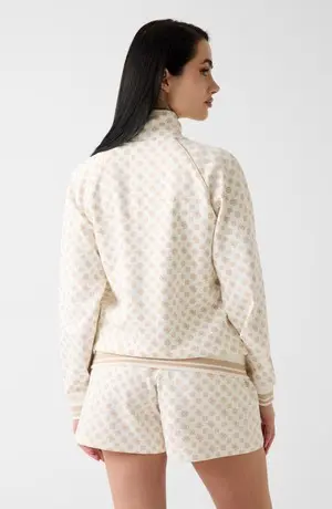 Guess Aggie Full-zip Sweatshirt - Cream