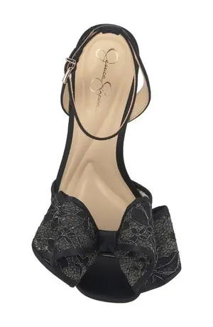 Jessica Simpson Olivine Ankle Strap Sandal - Black/pewter