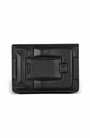 Balmain Anthem Calfskin Leather Card Holder