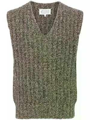 MAISON MARGIELA V-neck Chunky-knit Vest