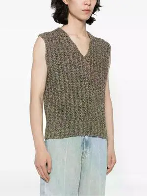 MAISON MARGIELA V-neck Chunky-knit Vest