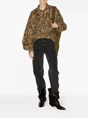 Isabel Marant Étoile Wilda Embroidered Animal Print Sweatshirt