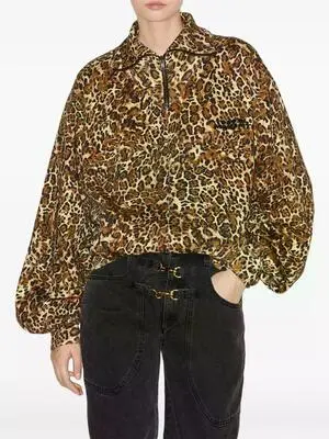 Isabel Marant Étoile Wilda Embroidered Animal Print Sweatshirt
