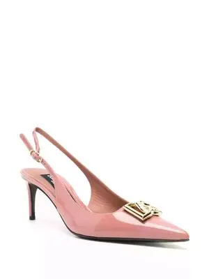 Dolce & Gabbana 65mm Logo-plaque Patent Pumps - Pink