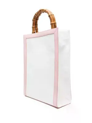 Casablanca Logo-print Bamboo-handle Tote Bag