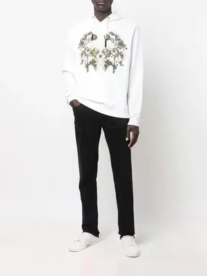 BILLIONAIRE Logo-crest Drawstring Hoodie