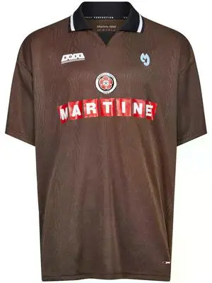 Martine Rose Logo-print Football Jersey - Brown
