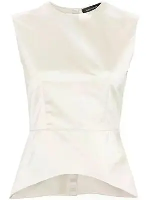 Fabiana Filippi Round-neck Sleeveless Blouse - Neutrals