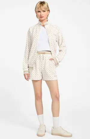 Guess Tie Waist Printed Shorts - Beige