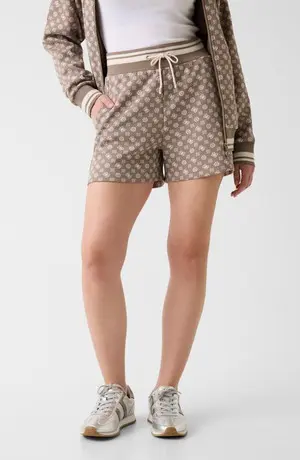 Guess Tie Waist Printed Shorts - Brown